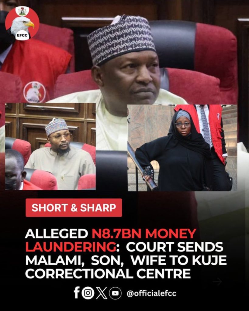 Alleged N8.7 bn Money Laundering: Malami, Son, Wife To Remain in Kuje ...